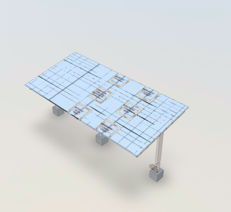 Double Wing Single Slope Canopy | Structures Unlimited
